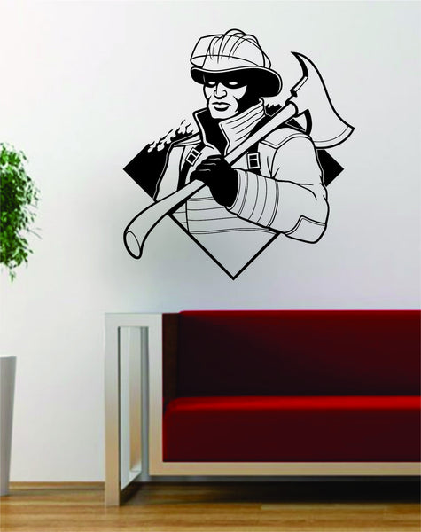 Firefighter Version 2 Design Decal Sticker Wall Vinyl Art Decor Home ...