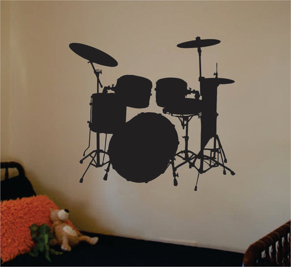 Drumset Version 1 Drummer Music Art Decal Sticker Wall Vinyl – boop decals