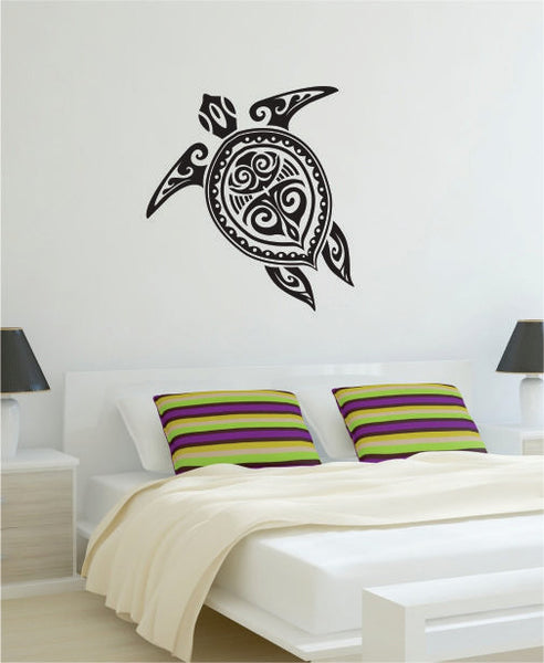 Turtle Version 1 Tribal Design Decal Sticker Wall Vinyl Art Decor Home ...