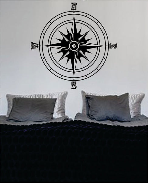 Compass Rose Version 2 Nautical Decal Sticker Wall Vinyl Art – boop decals