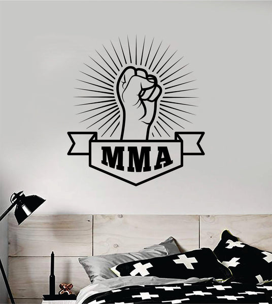 MMA Quote Decal Sticker Wall Vinyl Art Decor Home Grapple Blackbelt Sp ...