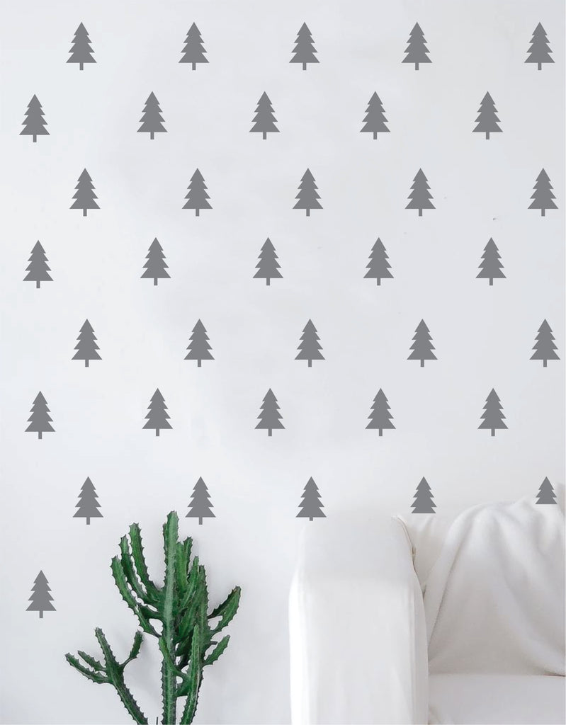Set of 50 Trees Pattern Decal Sticker Wall Vinyl Art Home Decor Teen T ...