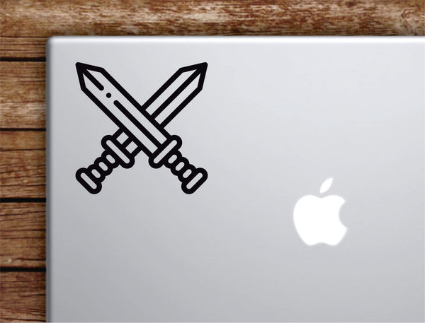 Swords Laptop Wall Decal Sticker Vinyl Art Quote Macbook Apple Decor C ...