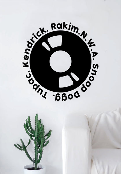 West Coast Rappers Name Quote Wall Decal Sticker Room Art Vinyl Rap Hi ...